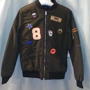 Dex | Jackets & Coats | Dex Bomber Jacket With Patches | Poshmark